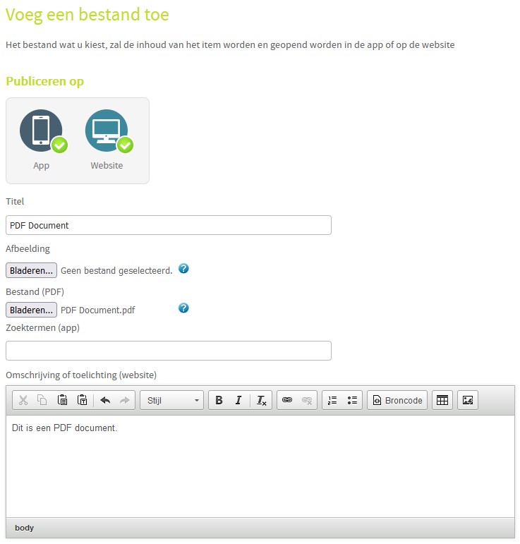 Bestanden uploaden – ParentCom Helpcenter